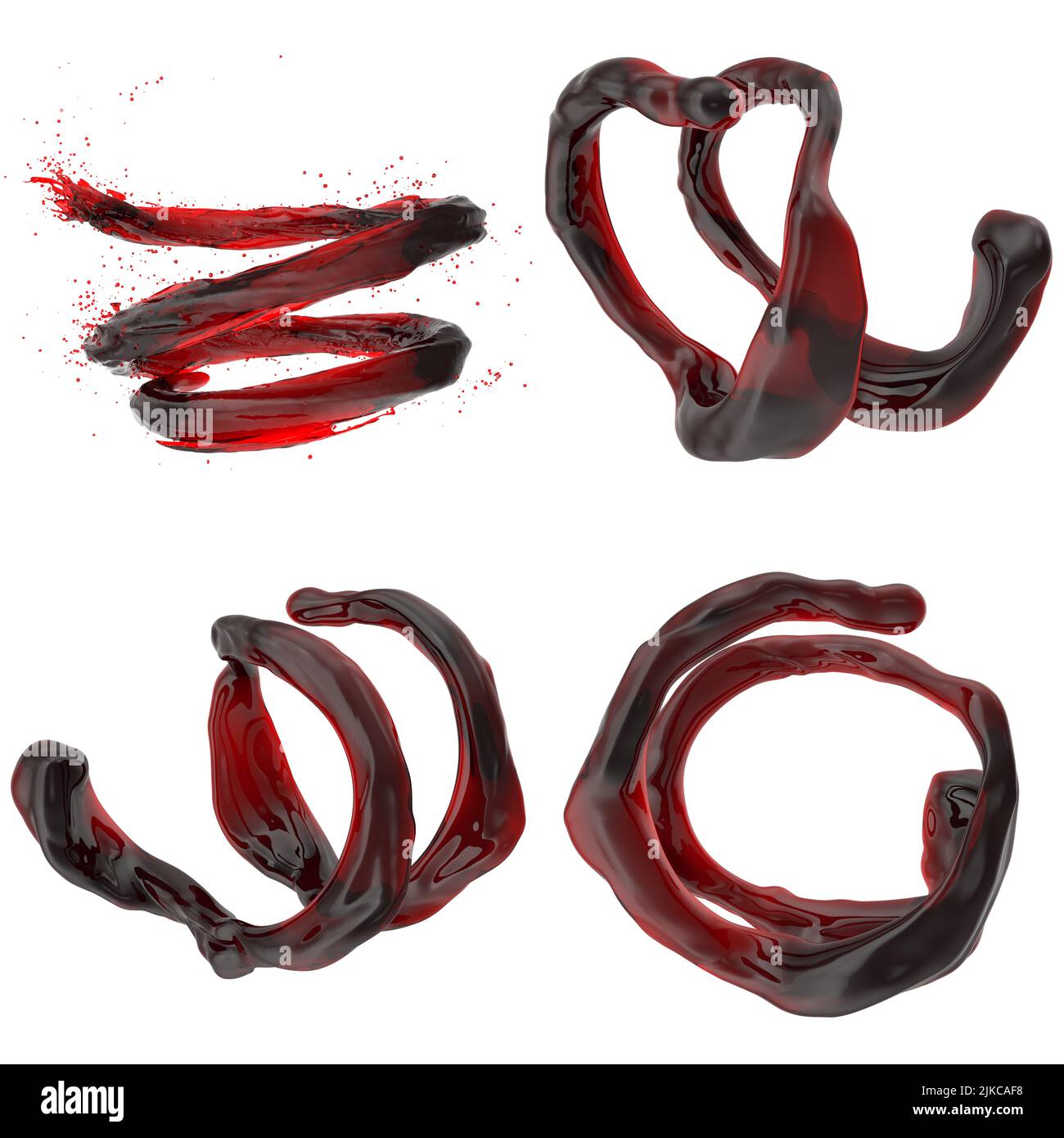 3D illustration of realistic blood splash Stock Photo - Alamy