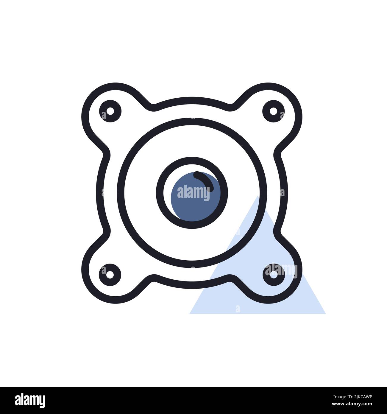 Acoustic speaker vector icon. Graph symbol for music and sound web site ...