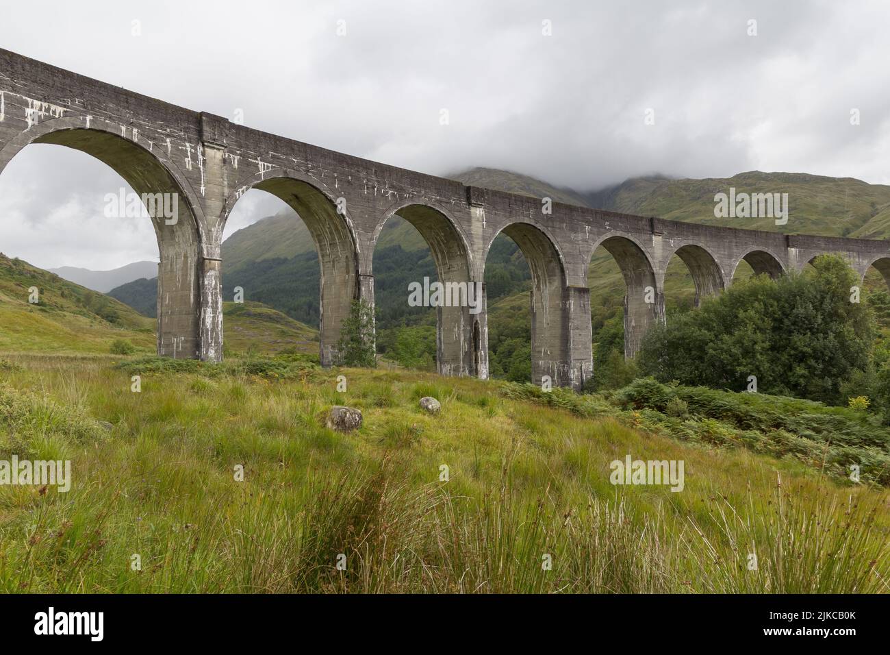 The Glenfinnan Viaduct, the famous Harry Potter bridge in Scotland, UK ...