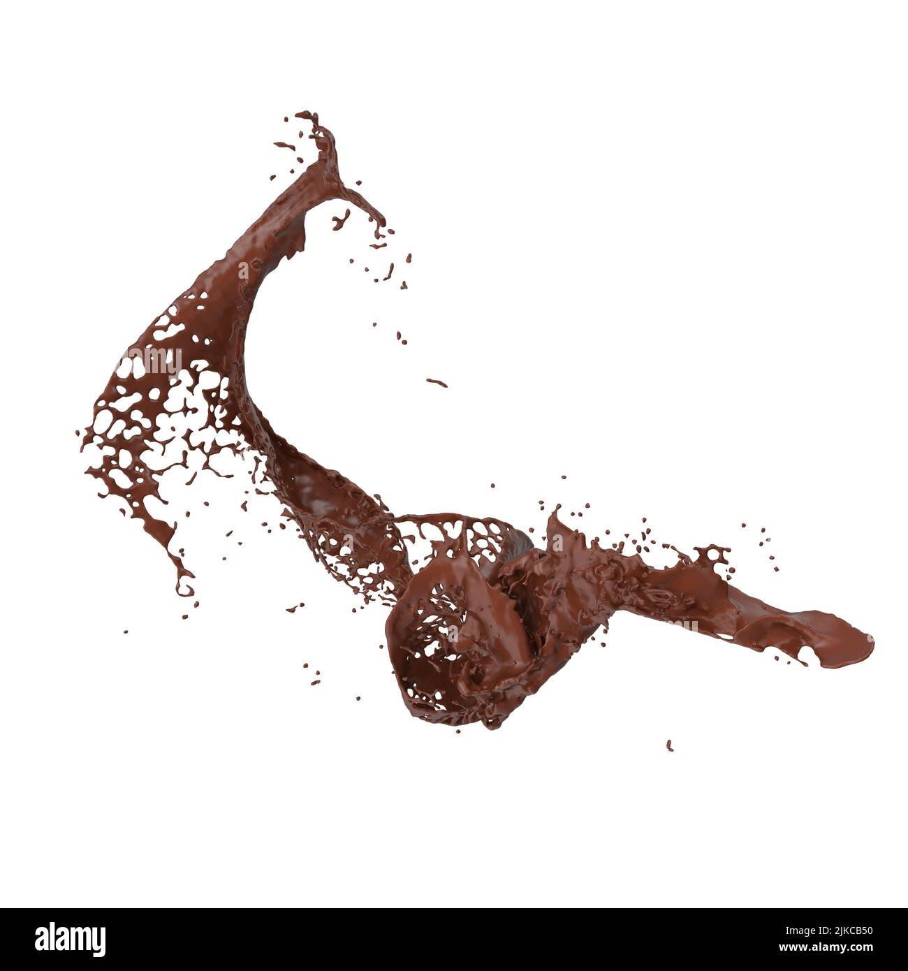 3D illustration of realistic chocolate splash Stock Photo - Alamy