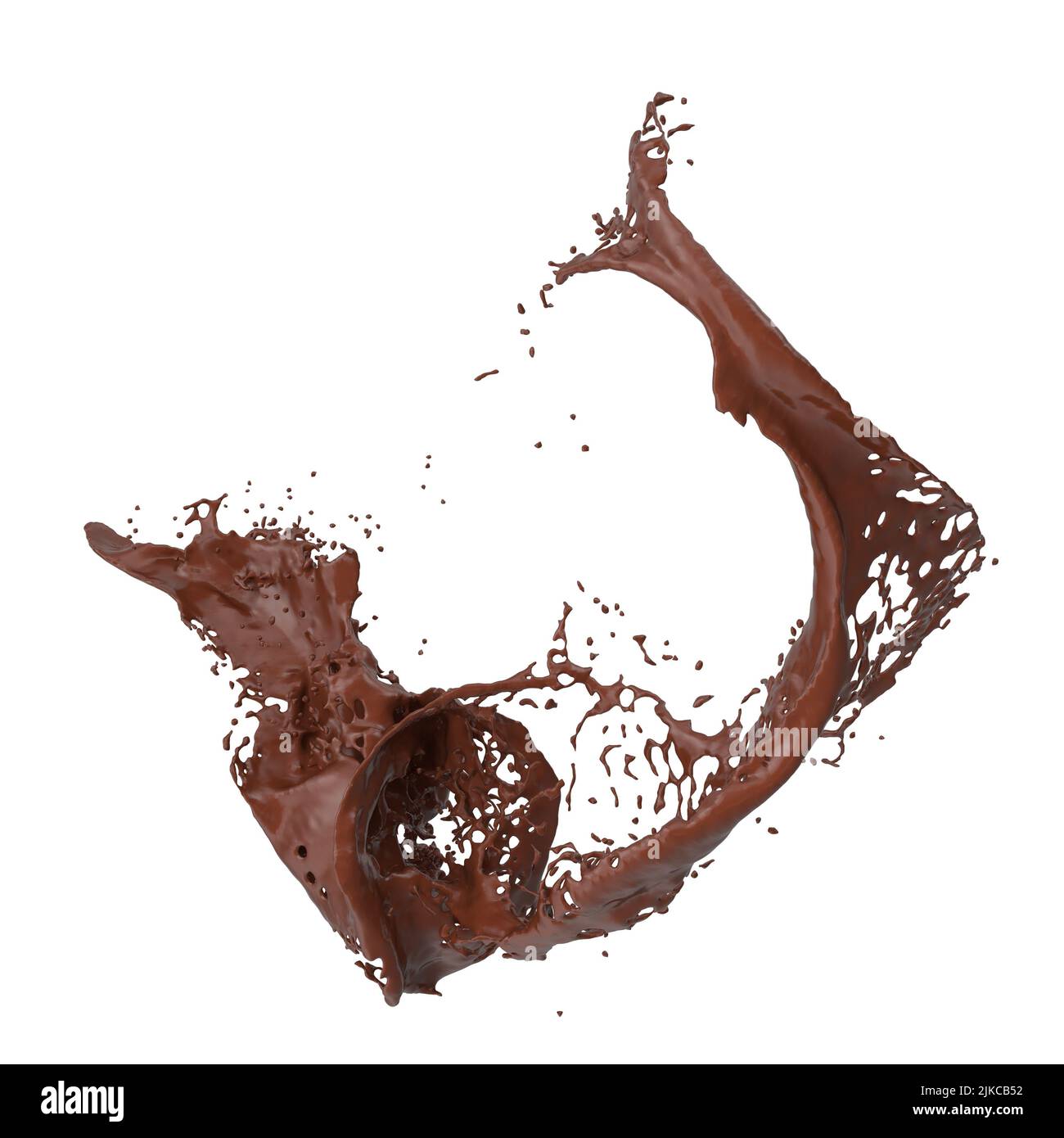 3D illustration of realistic chocolate splash Stock Photo - Alamy