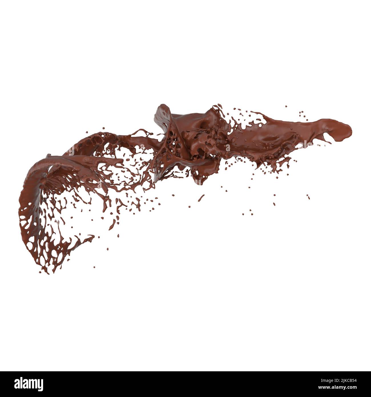 3D illustration of realistic chocolate splash Stock Photo - Alamy