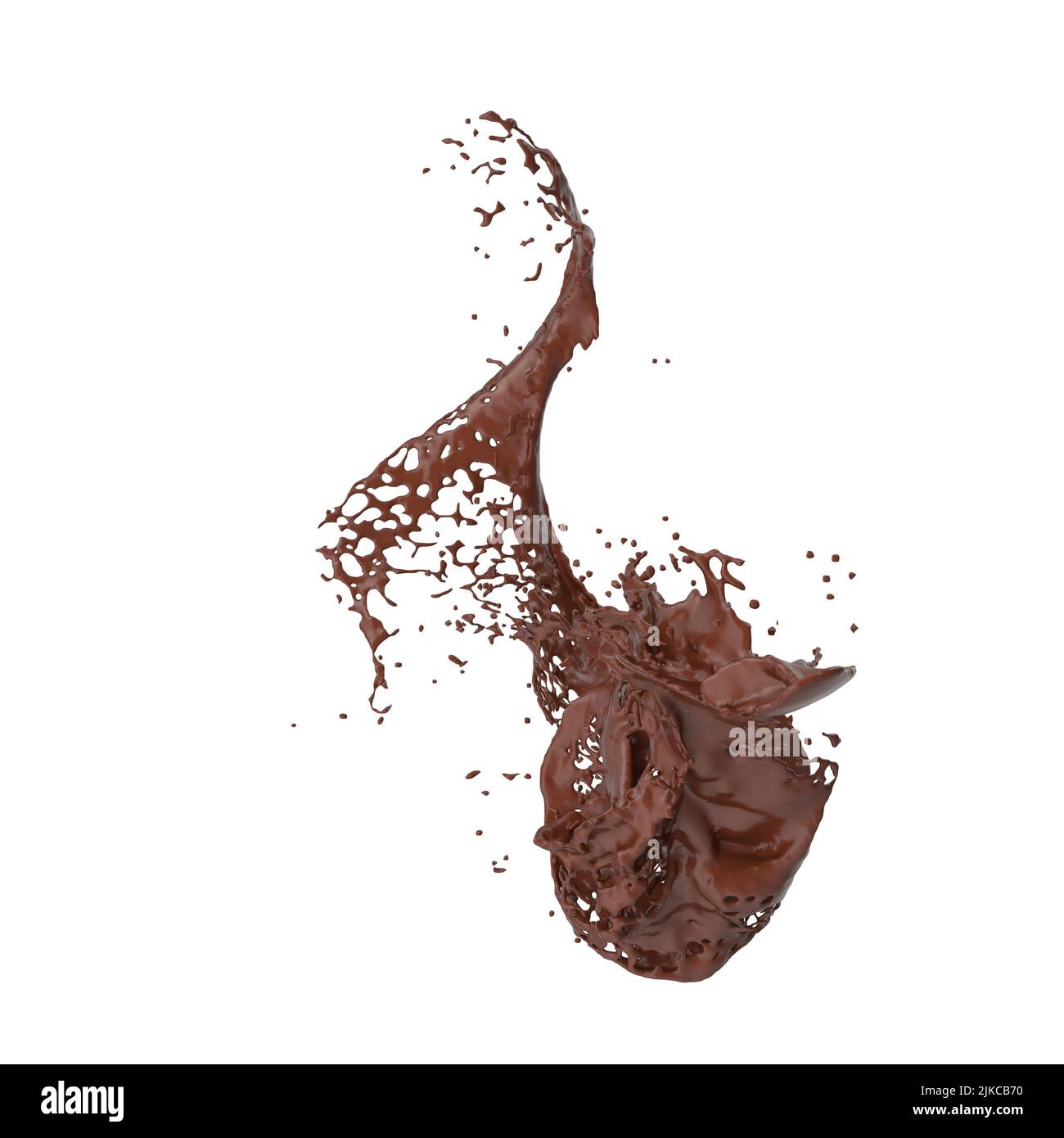3D illustration of realistic chocolate splash Stock Photo - Alamy