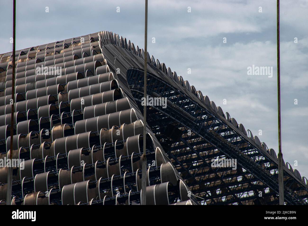 The details of the Shah Alam Stadium roof, Malaysia Stock Photo - Alamy