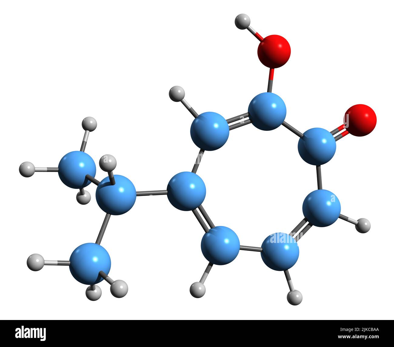 3D image of Hinokitiol skeletal formula - molecular chemical structure ...