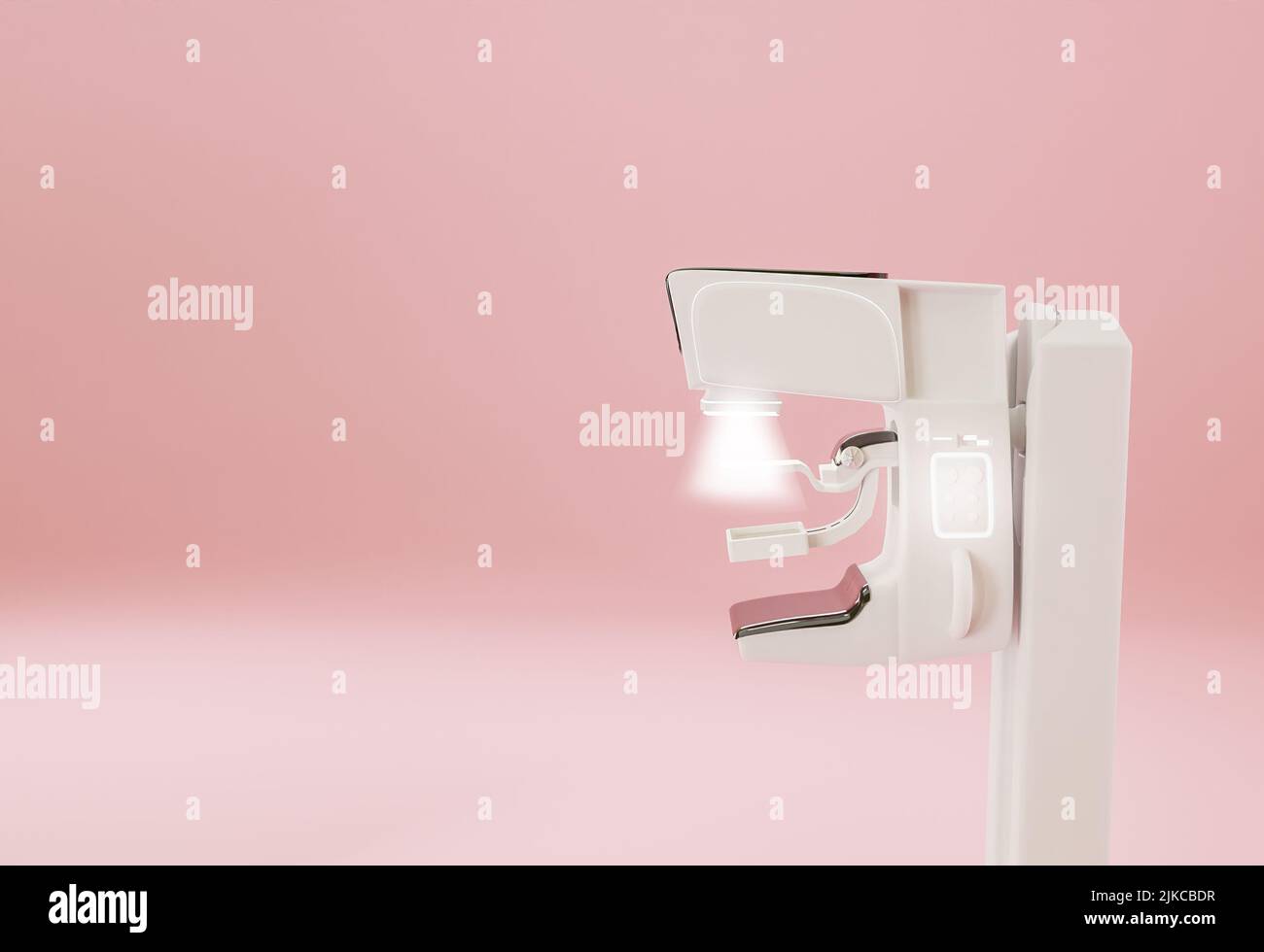 Mammography device for screening breast cancer in hospital on pink ...