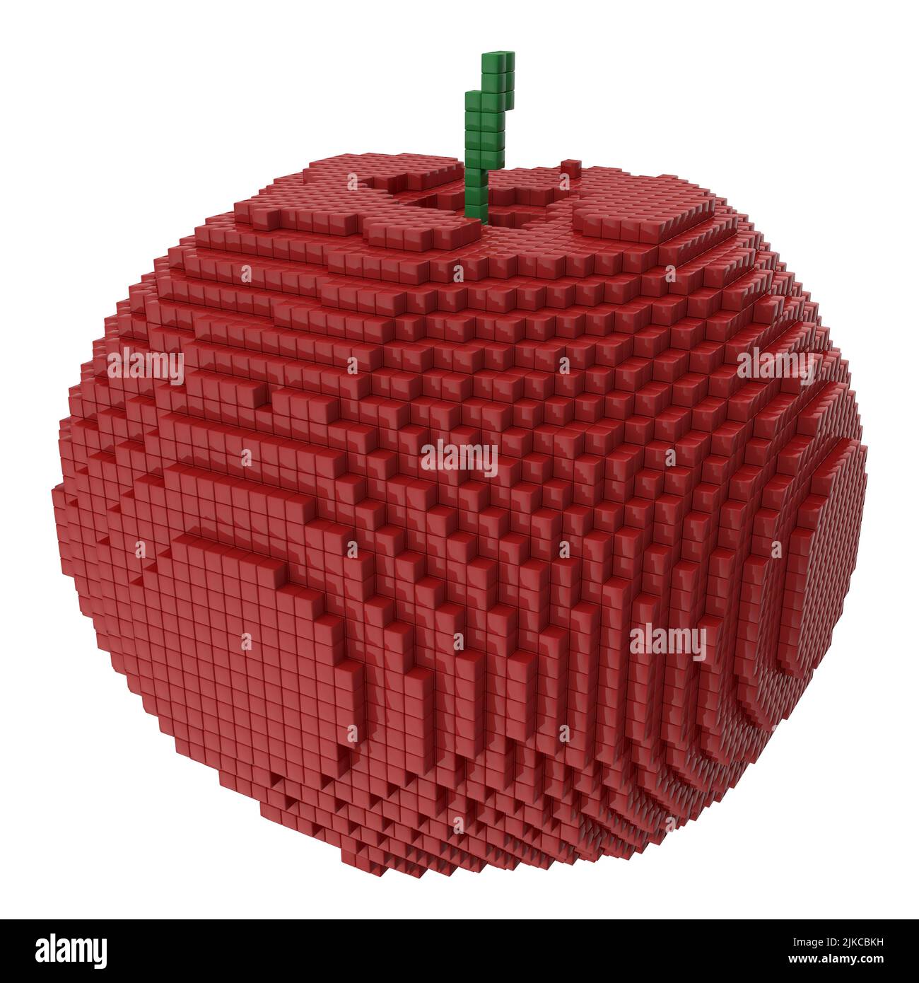 3D Illustration of Pixelized Apple Stock Photo - Alamy