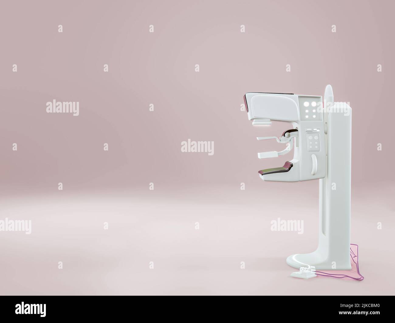 Mammography device for screening breast cancer in hospital on pink ...