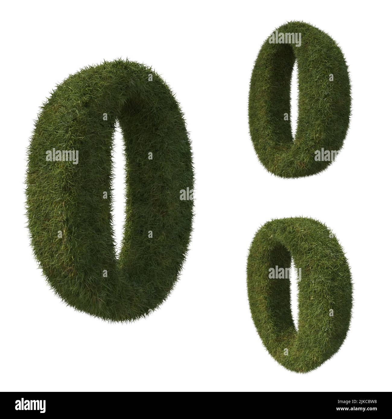 3D illustration of Grass numbers Stock Photo - Alamy