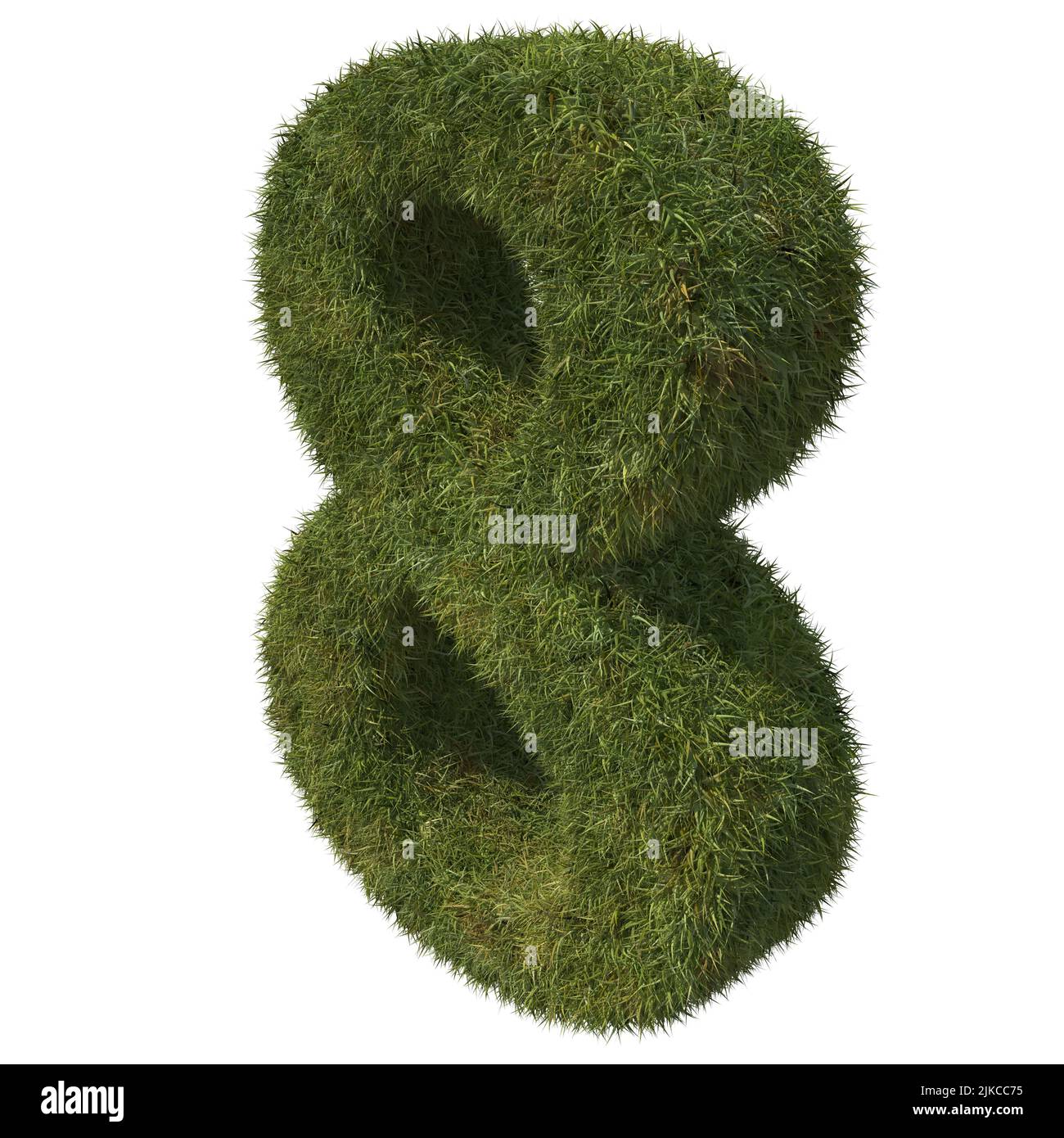 3D illustration of Grass numbers Stock Photo - Alamy