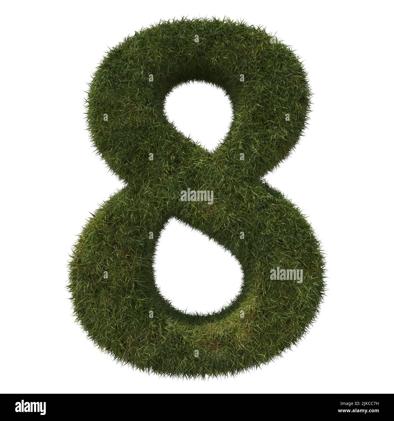 3D illustration of Grass numbers Stock Photo - Alamy