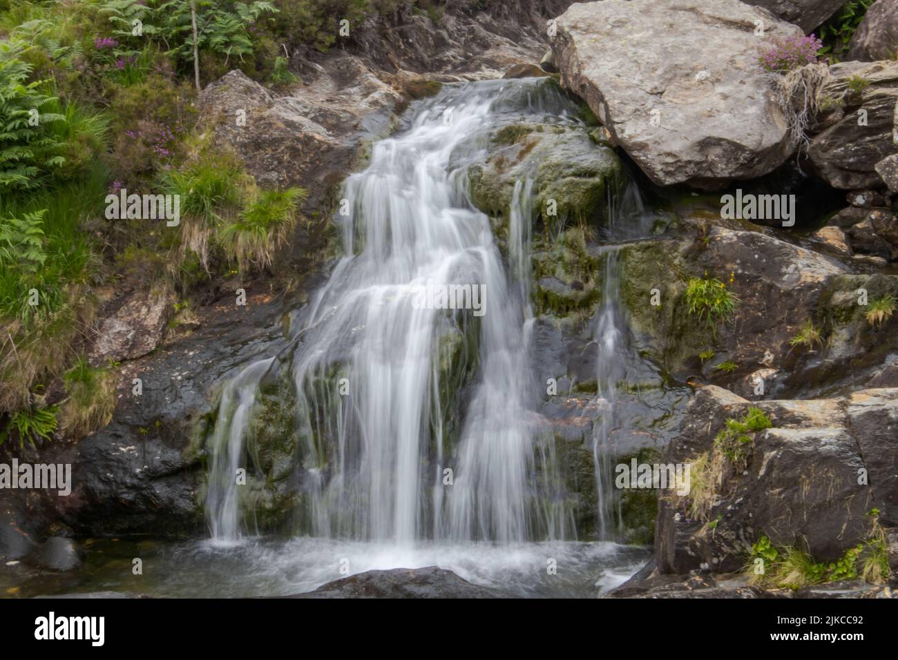 A soft waterfall flow in long exposure Stock Photo - Alamy