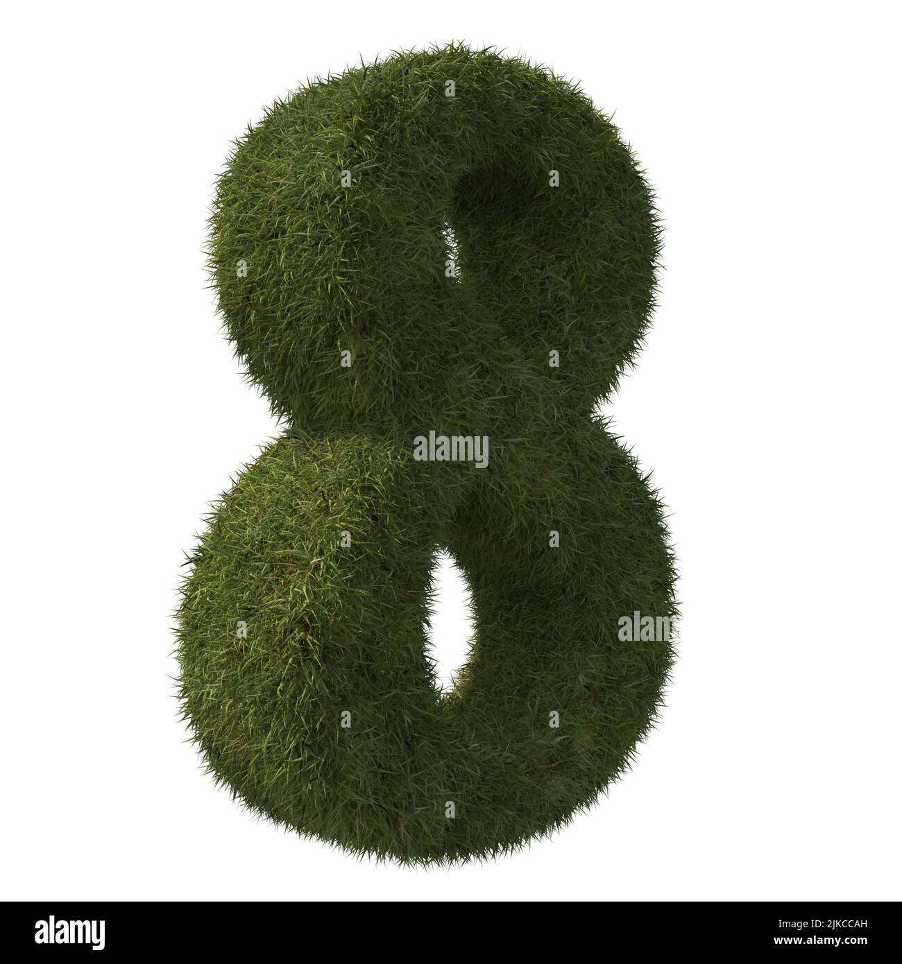 3D illustration of Grass numbers Stock Photo - Alamy