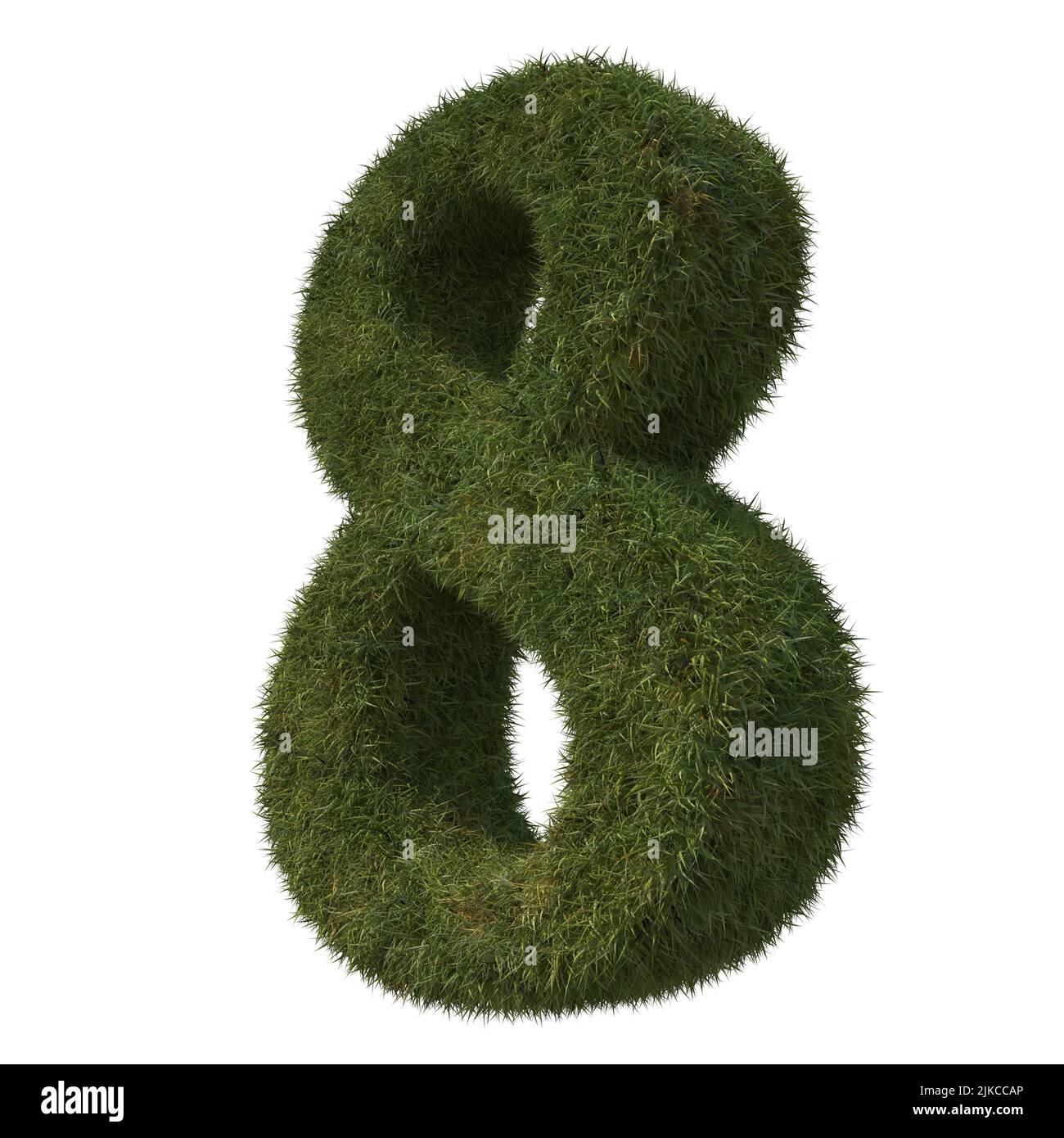 3D illustration of Grass numbers Stock Photo - Alamy