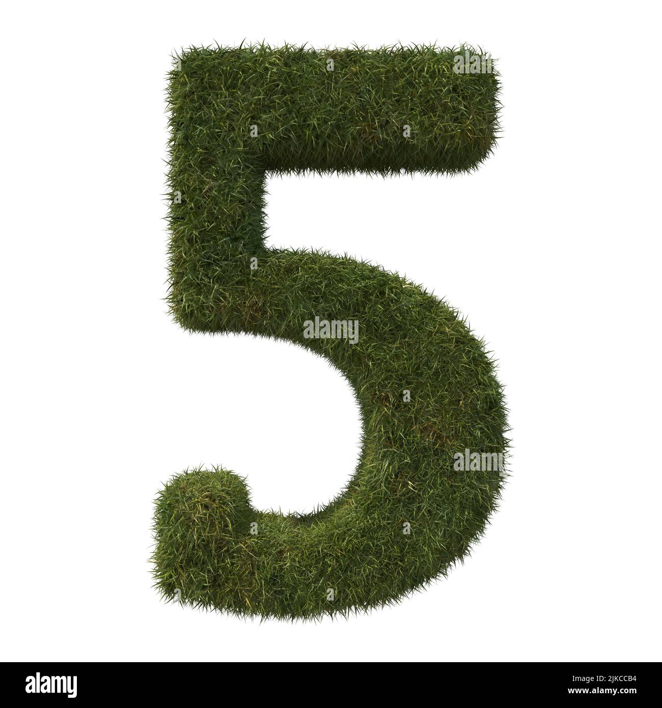 3D illustration of Grass numbers Stock Photo - Alamy