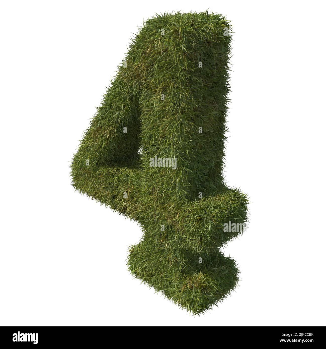 3D illustration of Grass numbers Stock Photo - Alamy