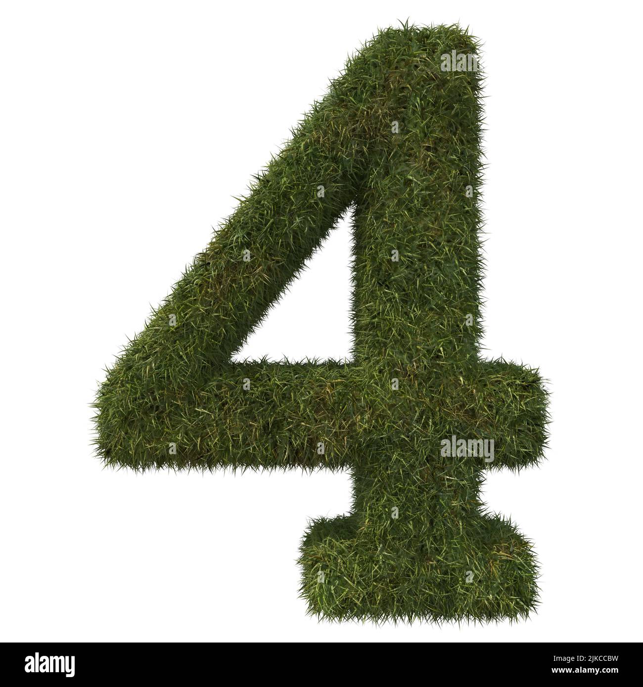 3D illustration of Grass numbers Stock Photo - Alamy