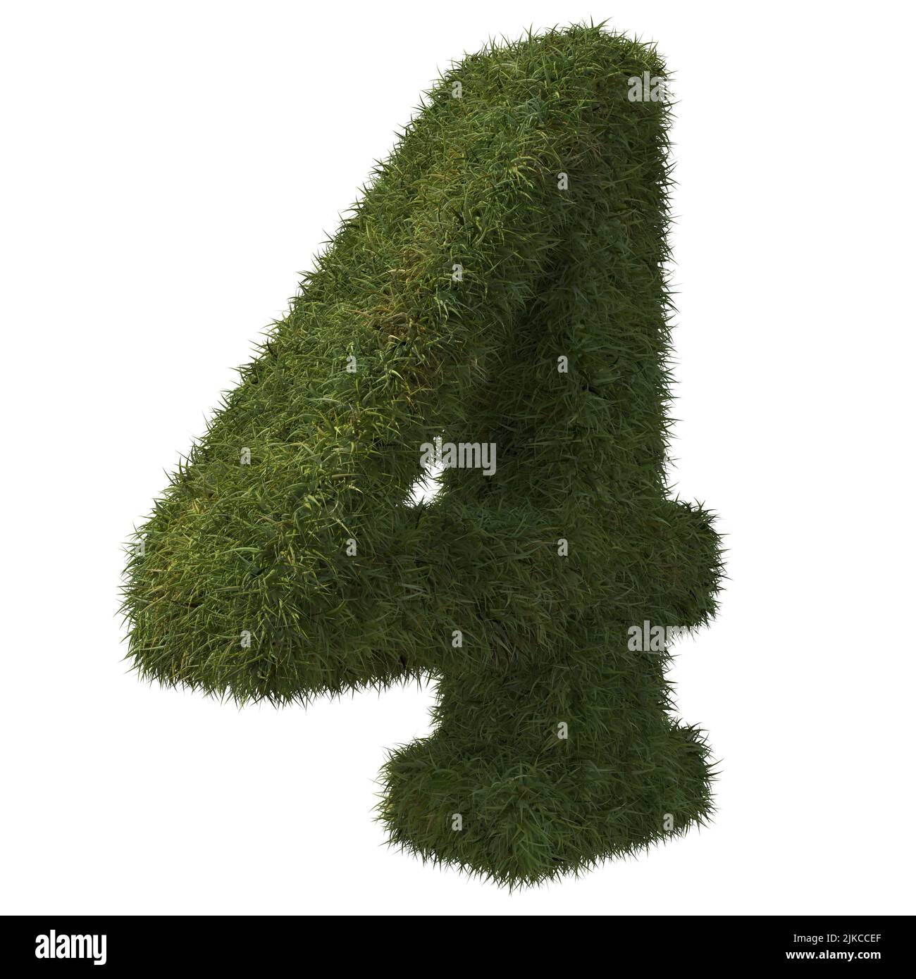 3D illustration of Grass numbers Stock Photo - Alamy
