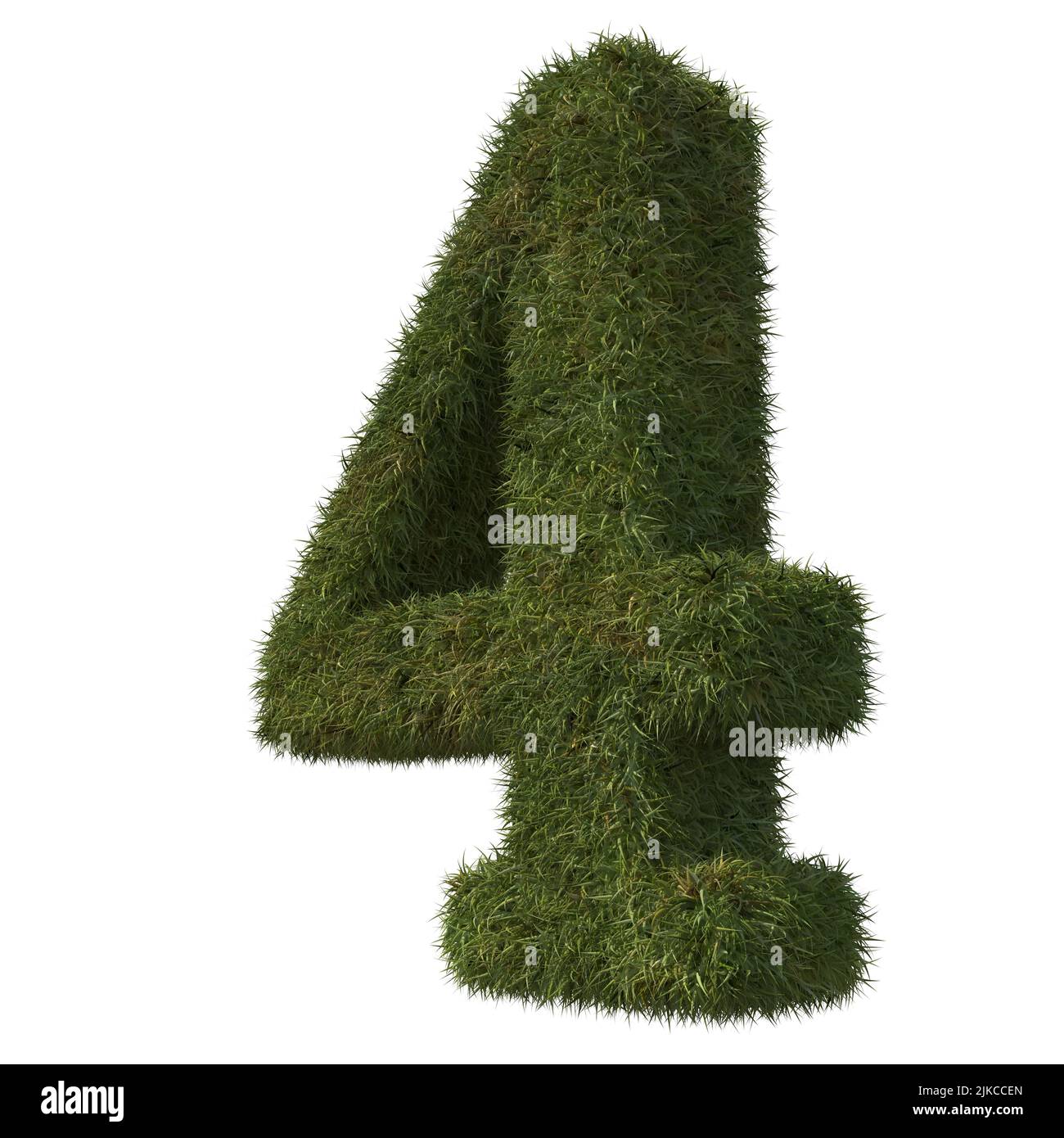 3D illustration of Grass numbers Stock Photo - Alamy