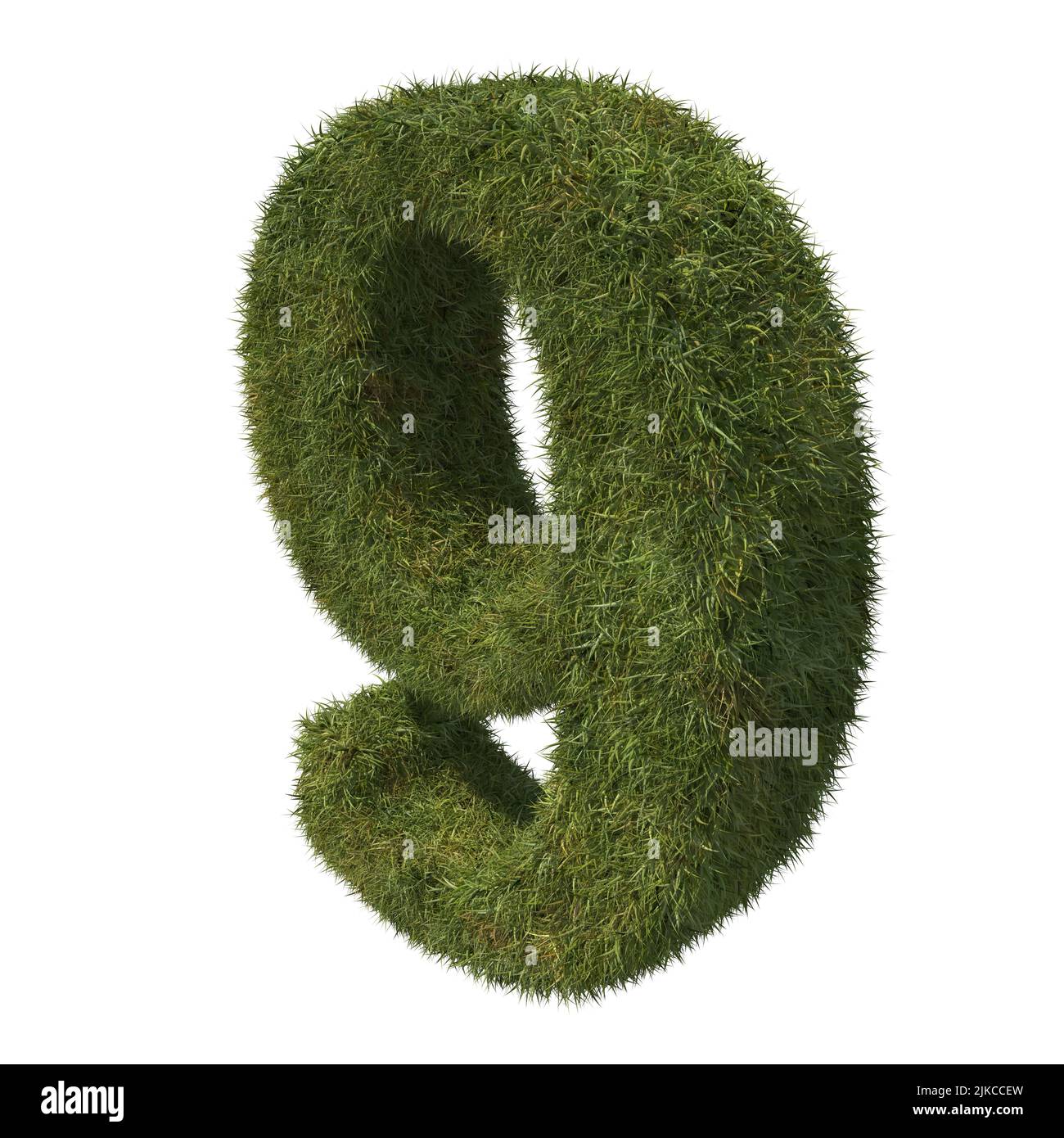3D illustration of Grass numbers Stock Photo - Alamy