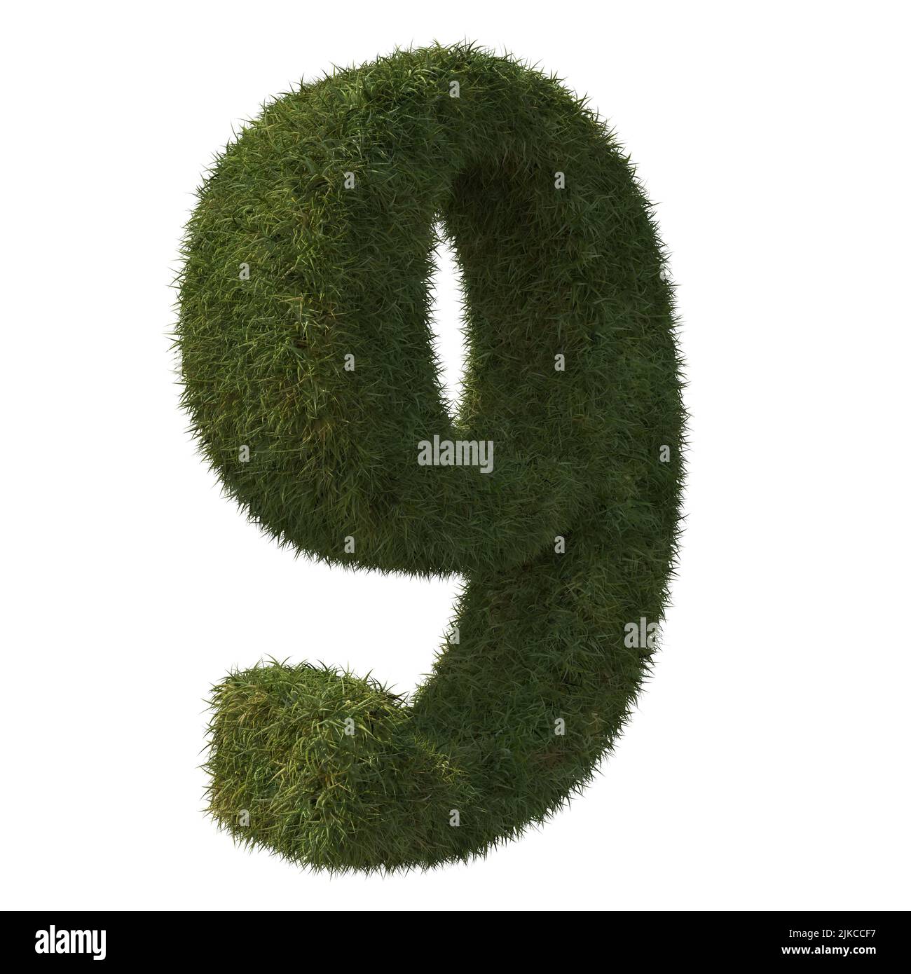 3D illustration of Grass numbers Stock Photo - Alamy