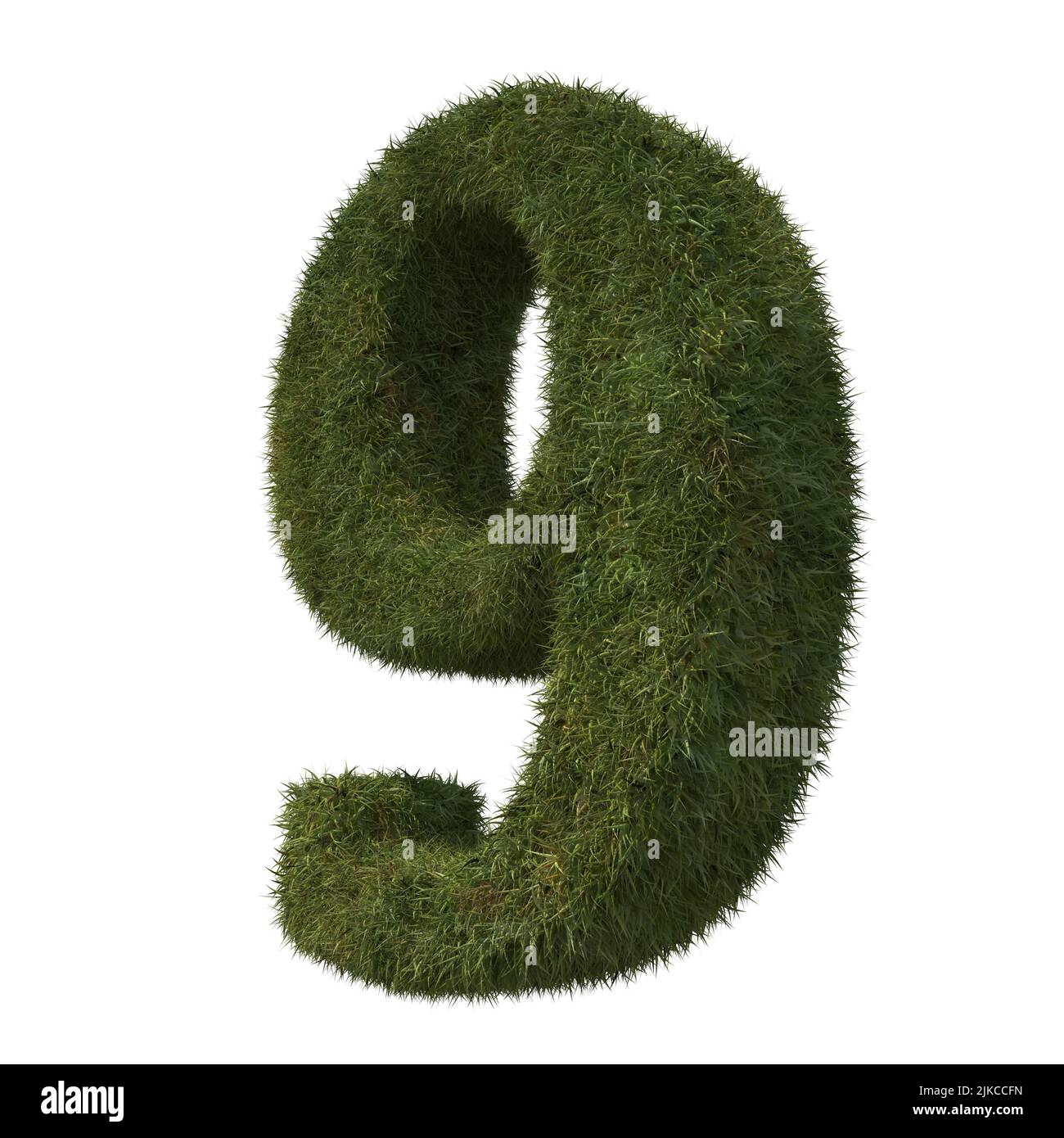 3D illustration of Grass numbers Stock Photo - Alamy
