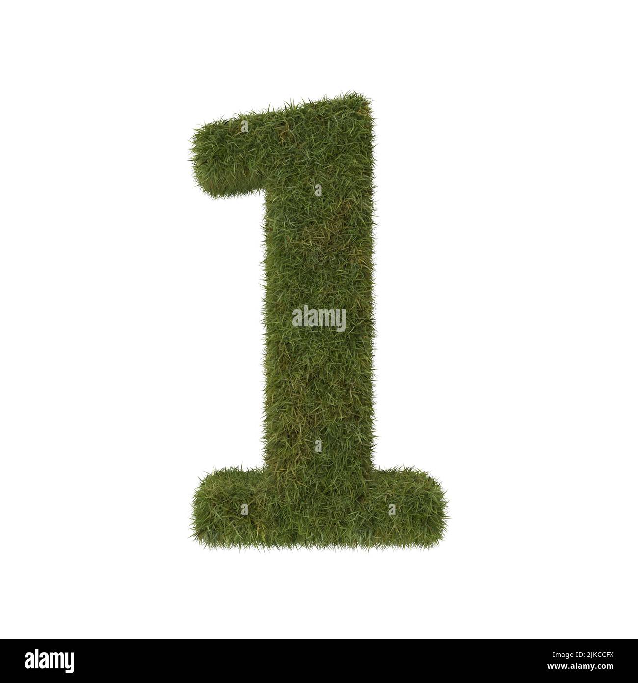 3D illustration of Grass numbers Stock Photo - Alamy
