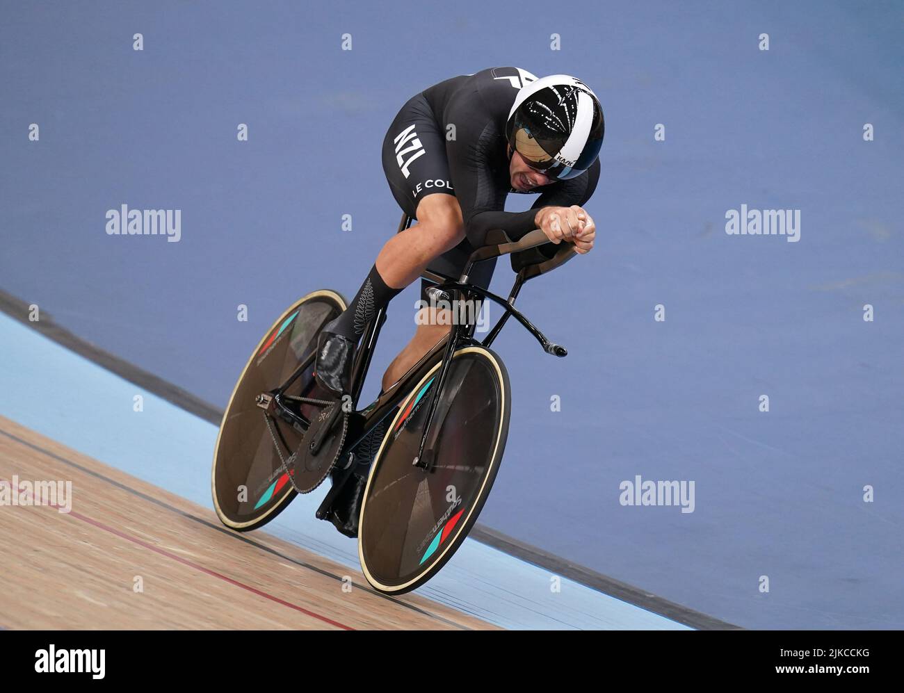 New Zealand's Nick Kergozou De La Boessiere during the Men's 1000m Time ...