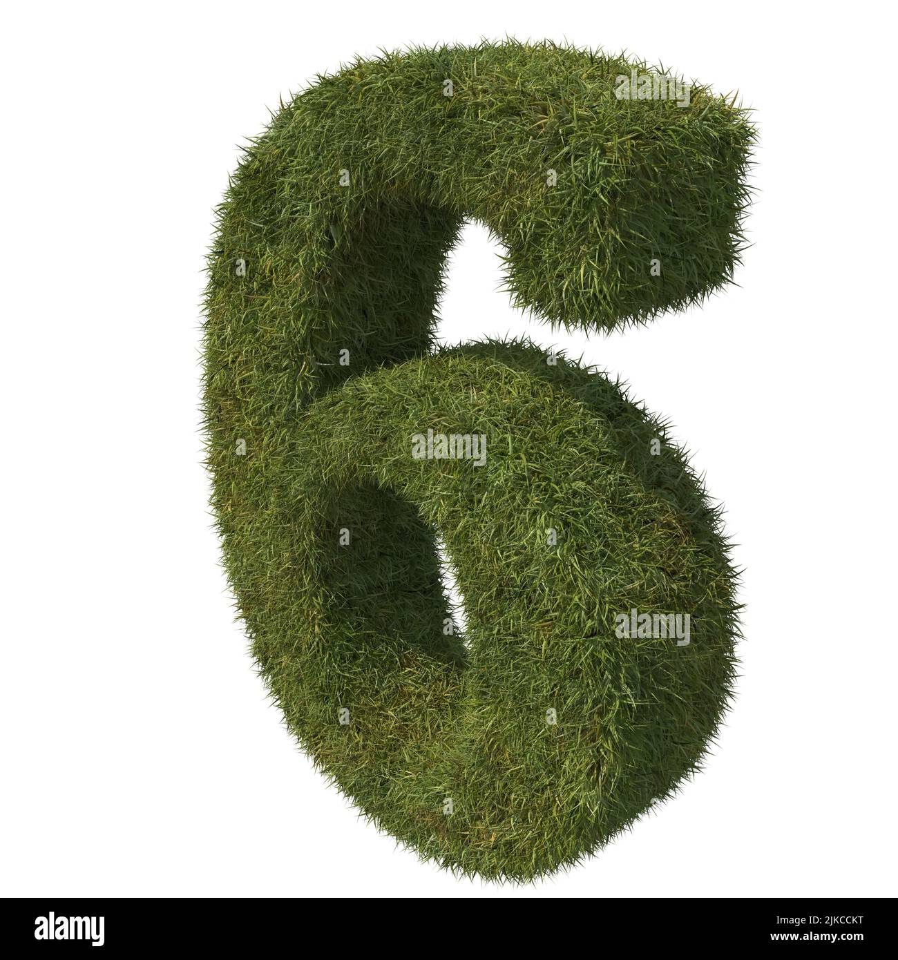 3D illustration of Grass numbers Stock Photo - Alamy