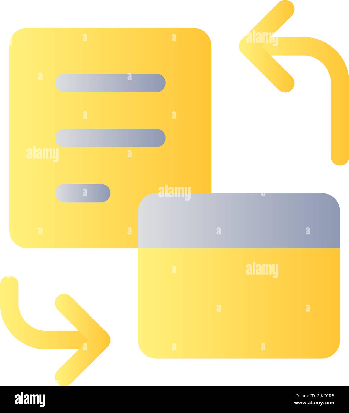 Bank account statement flat gradient color ui icon Stock Vector Image ...