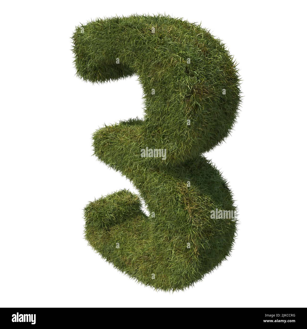 3D illustration of Grass numbers Stock Photo - Alamy