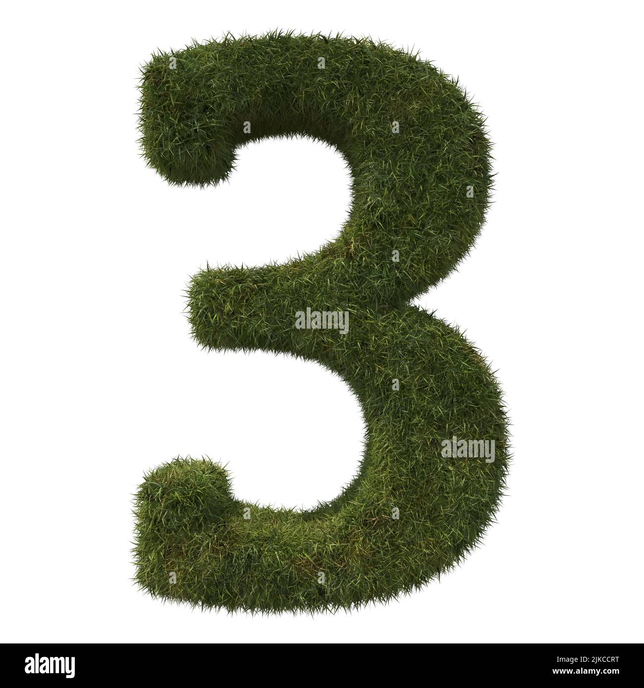 3D illustration of Grass numbers Stock Photo - Alamy