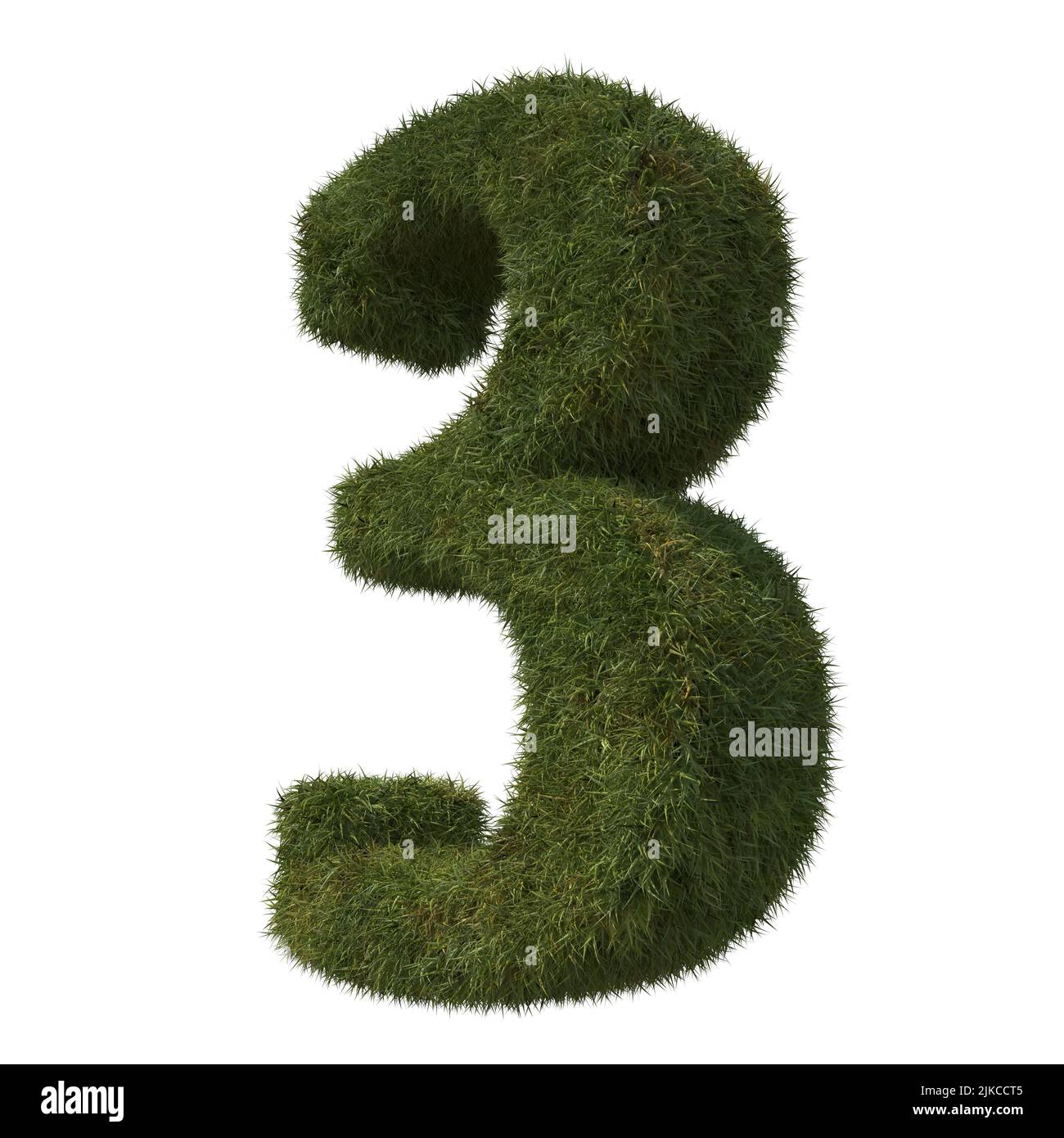 3D illustration of Grass numbers Stock Photo - Alamy