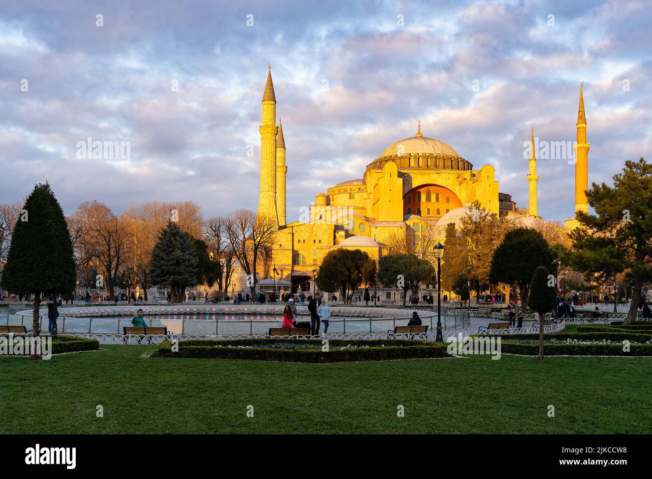The famous Hagia Sophia at evening in Istanbul, Turkey Stock Photo - Alamy