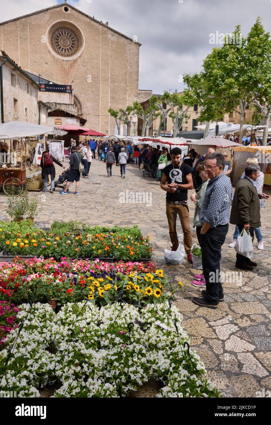 Pollensa Market Day Mallorca Spain Stock Photo - Alamy