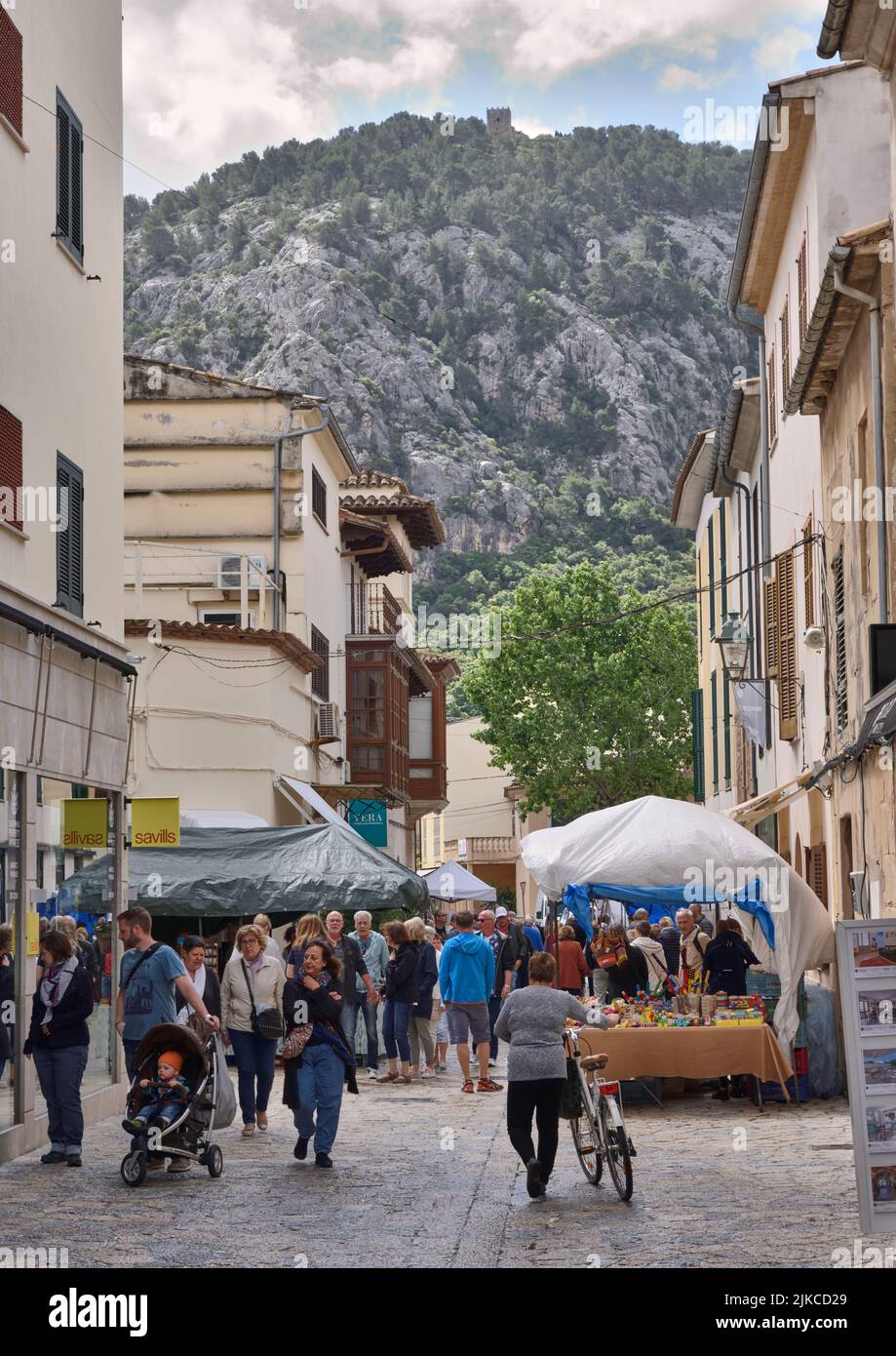 Pollensa Market Day Mallorca Spain Stock Photo - Alamy
