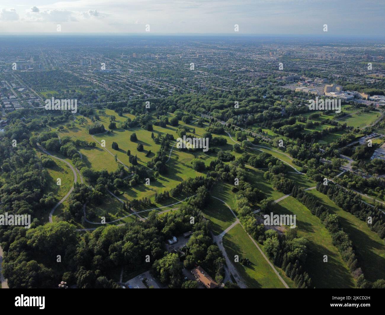 A scenic bird's eye view of green fields Stock Photo - Alamy