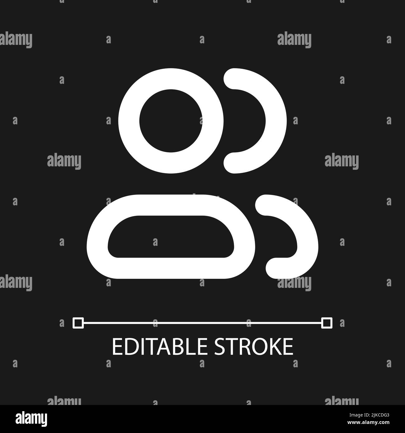 Group of contacts pixel perfect white linear ui icon for dark theme ...