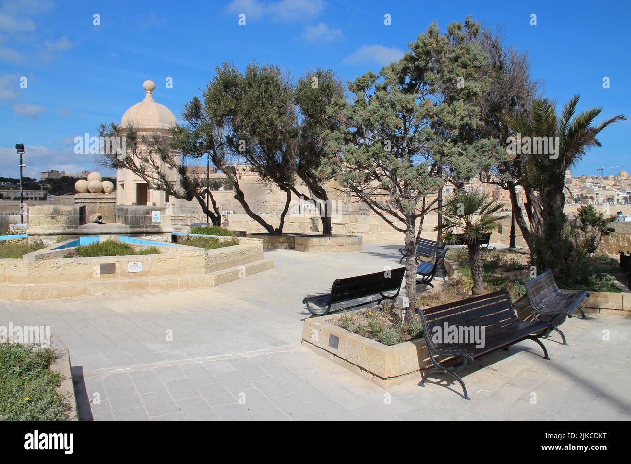 gardjola gardens in senglea in malta Stock Photo - Alamy