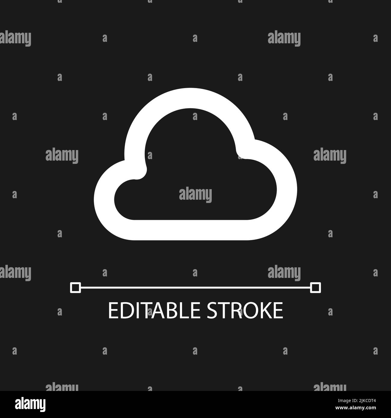 Cloud computing pixel perfect white linear ui icon for dark theme Stock Vector Image & Art - Alamy