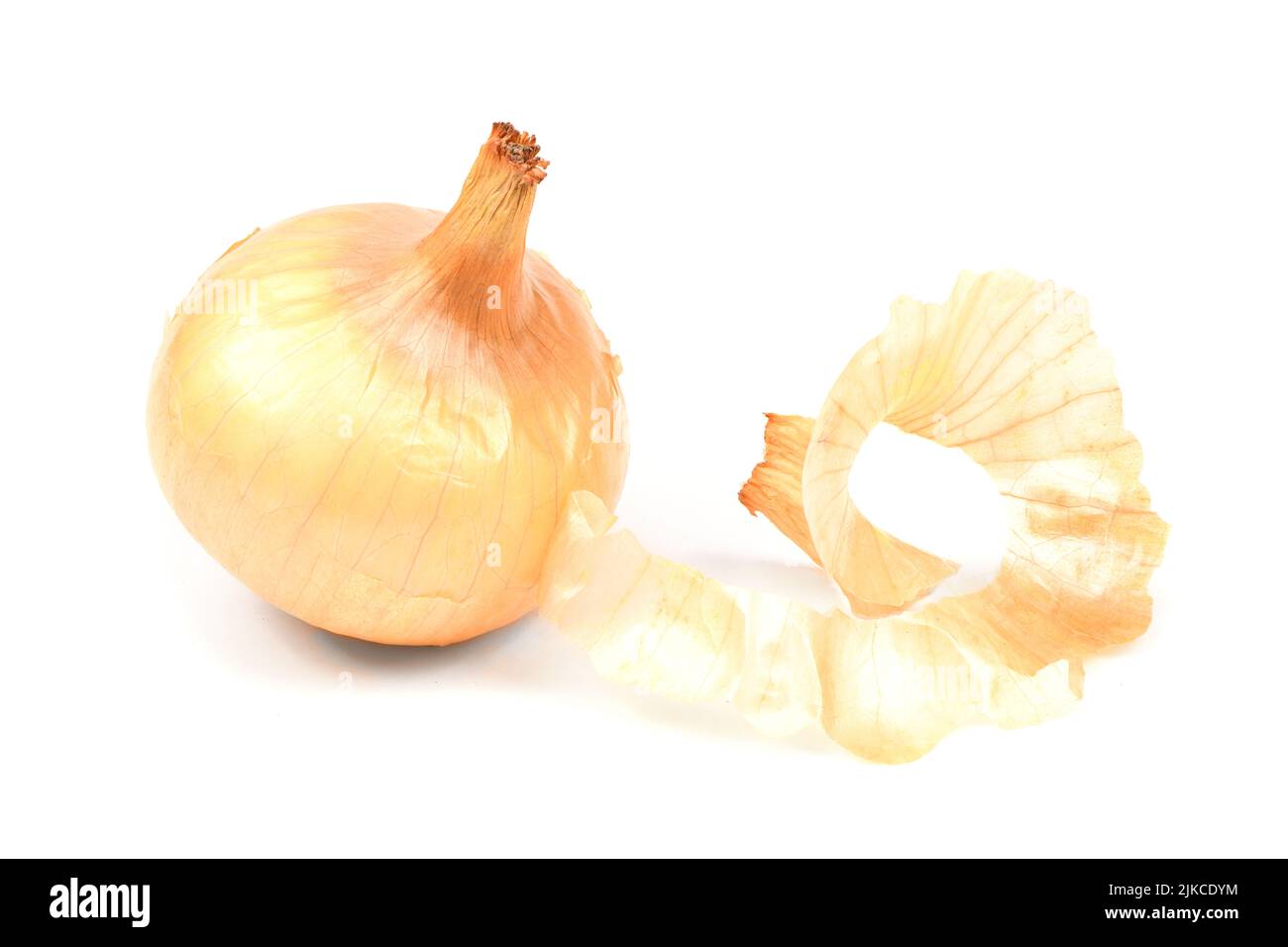 Yellow onion bulbs on white background. High resolution photo. Full ...