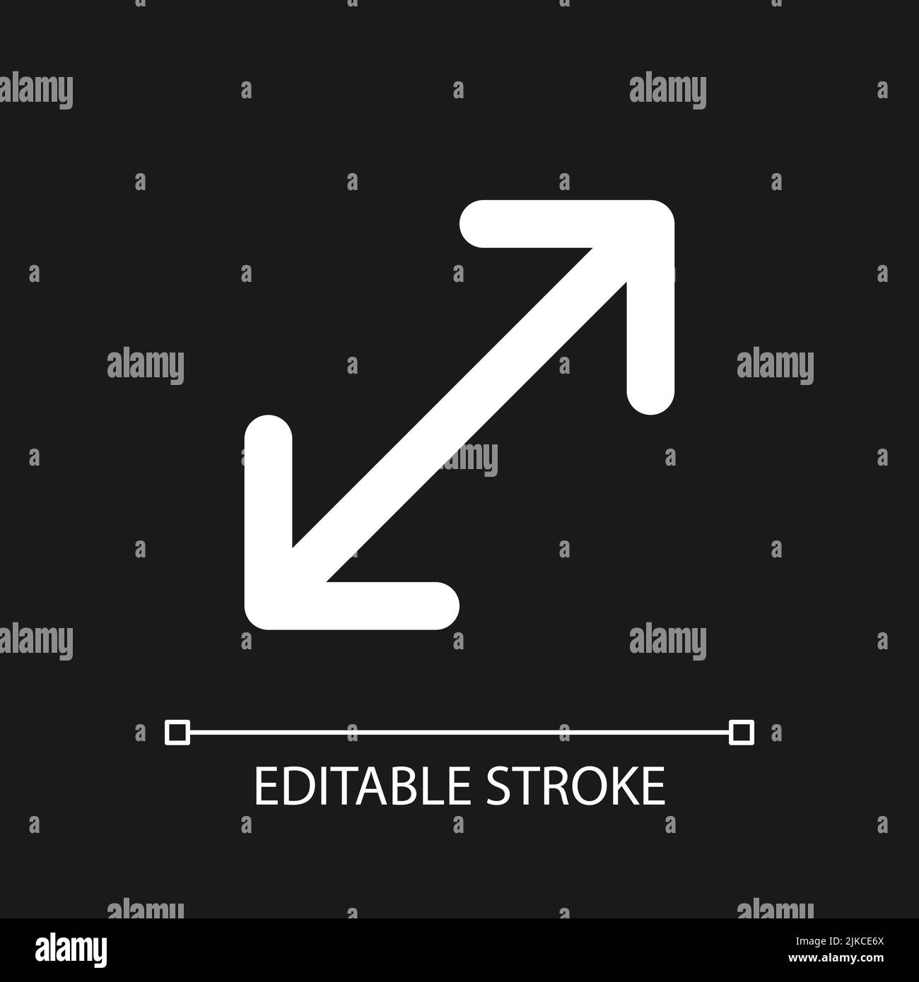 Enlarge pixel perfect white linear ui icon for dark theme Stock Vector Image & Art - Alamy