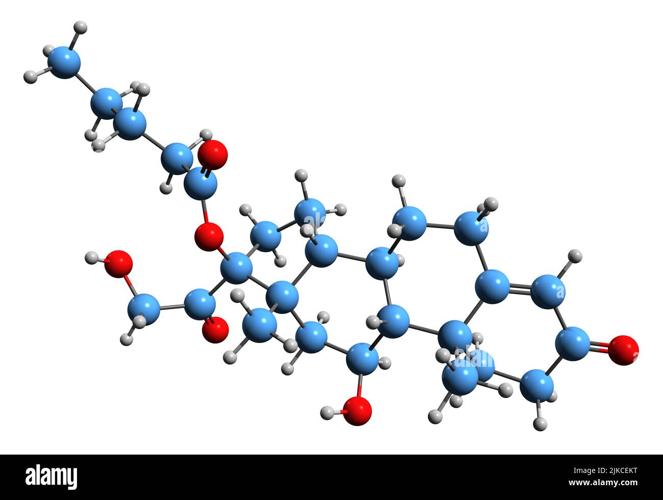 3d Image Of Hydrocortisone Valerate Skeletal Formula Molecular