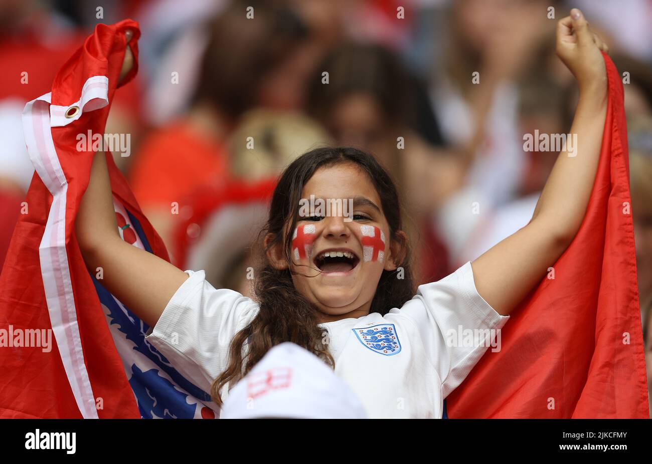 London, England, 31st July 2022. An England fan during the UEFA Women's ...
