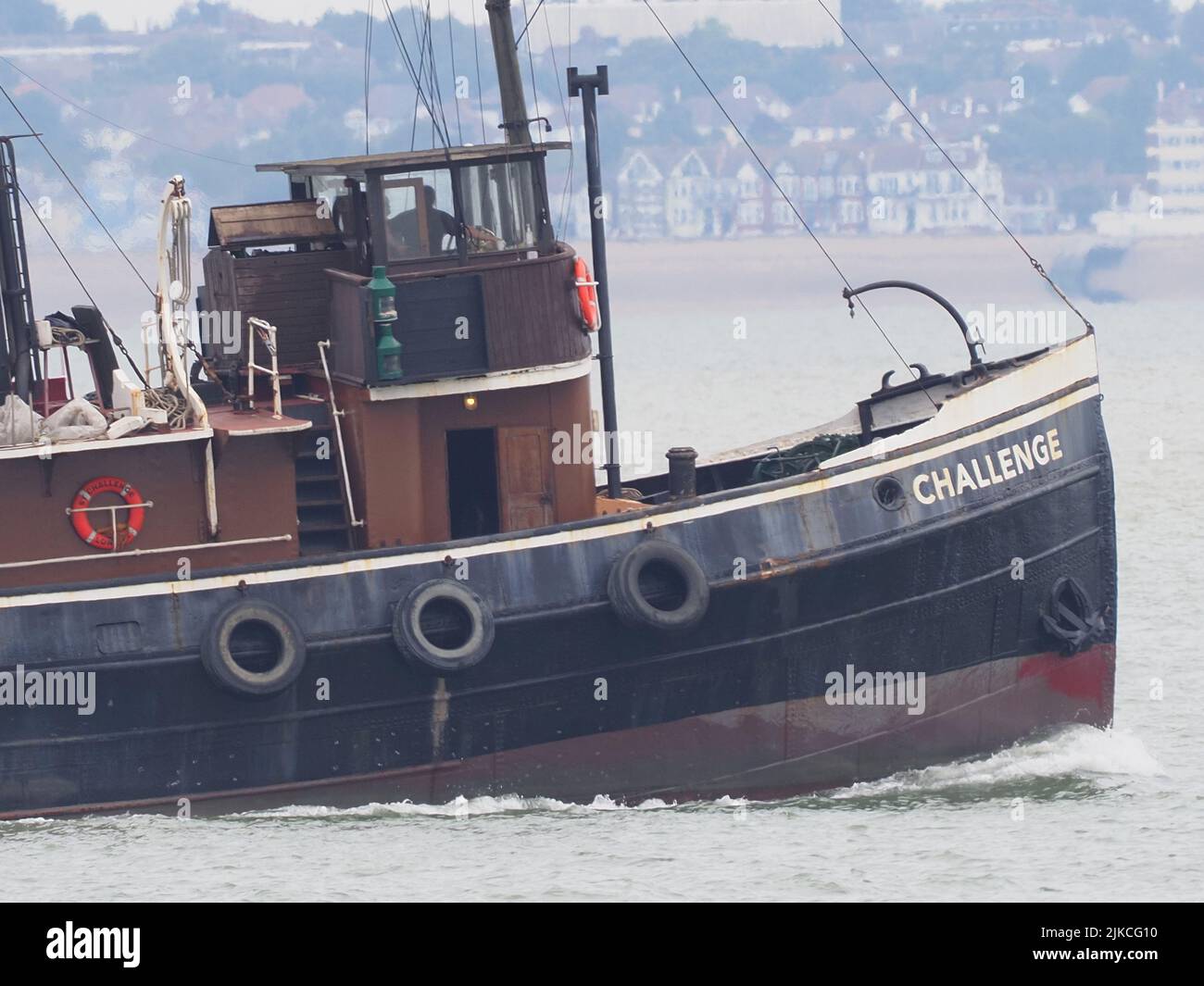 Sheerness, Kent, UK. 1st Aug, 2022. Knock John naval fort was sunk in ...
