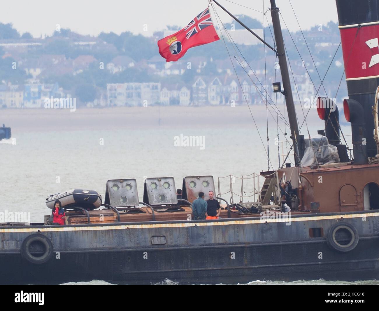 Sheerness, Kent, UK. 1st Aug, 2022. Knock John naval fort was sunk in ...