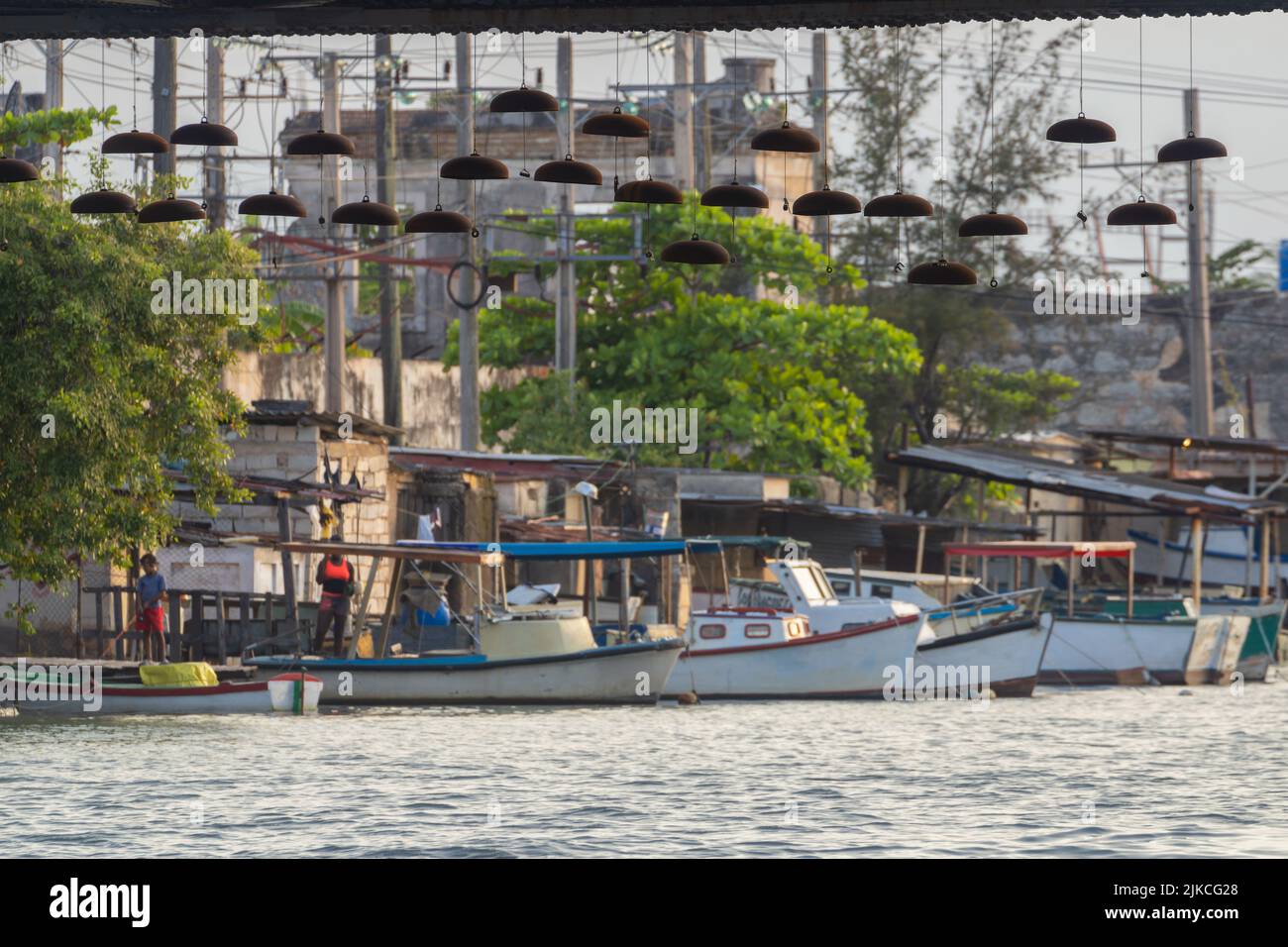 A port with ships parked in Rio San Juan, Matanzas Cuba Stock Photo - Alamy