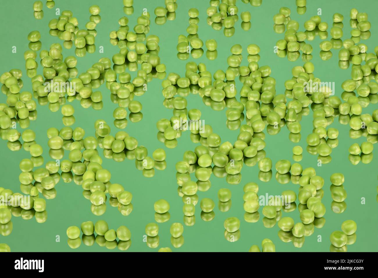 Green Wet Raw Peas Vegetable On Mirror Background High Resolution Photo Full Depth Of Field