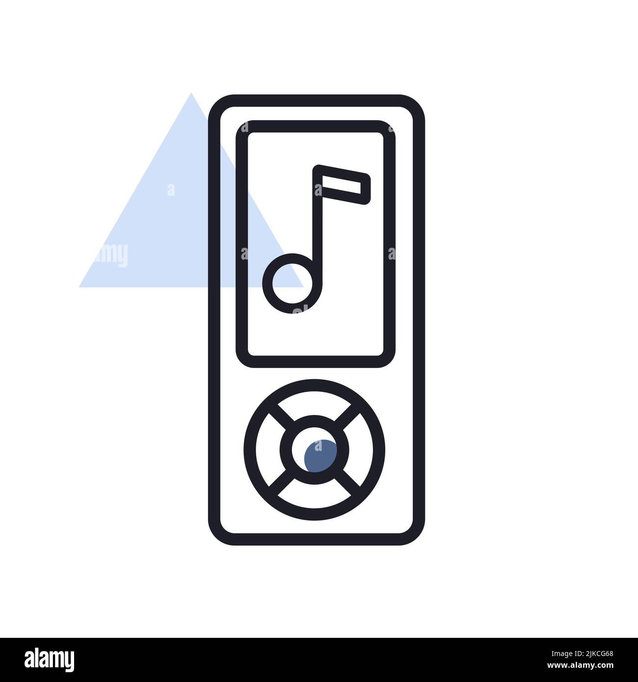 Mp3 player vector isolated icon. Music sign. Graph symbol for music and ...