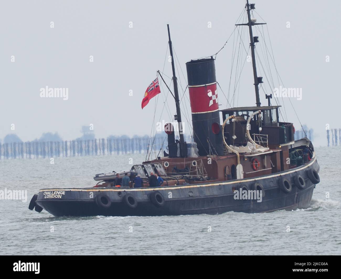 Sheerness, Kent, UK. 1st Aug, 2022. Knock John naval fort was sunk in ...
